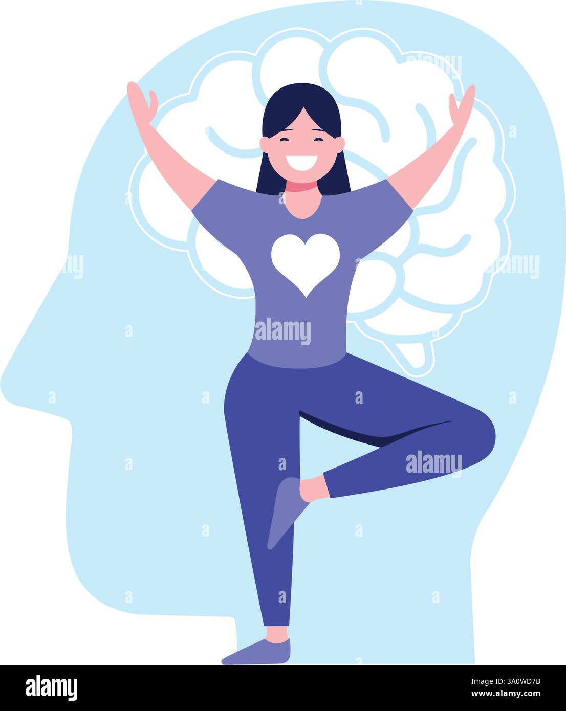 Mind and Body Woman Flexibility Stock Vector Image & Art - Alamy