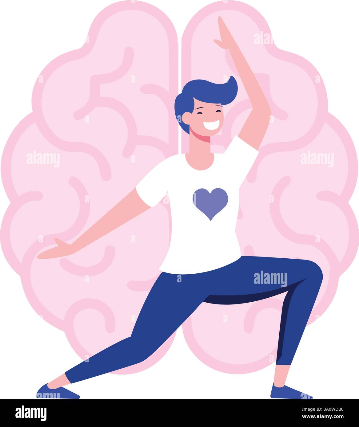 Mind and Body Man Strength Stock Vector Image & Art - Alamy