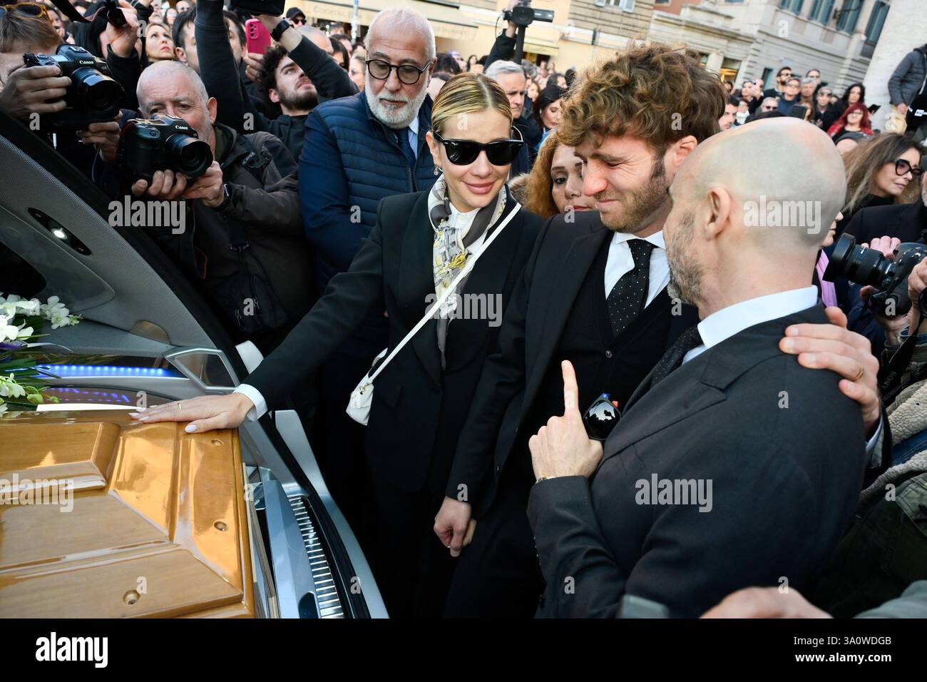 Rome, Eleonora Giorgi Funeral. In the photo the exit of the coffin with ...