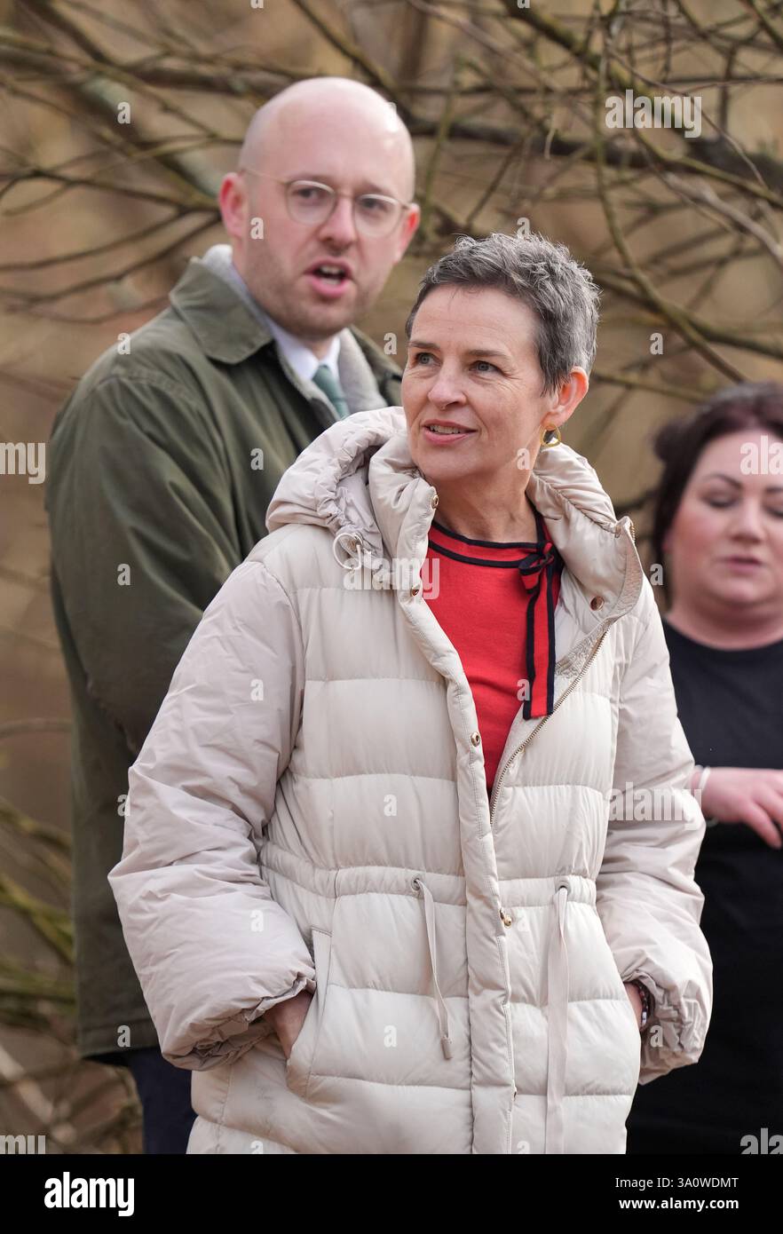 Mary Creagh, Minister for Nature, during a licensed release of beavers ...