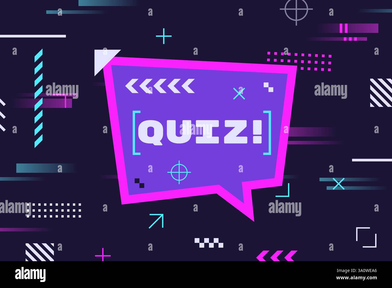 Quiz game banner. Trivia night tv show or internet online team ...