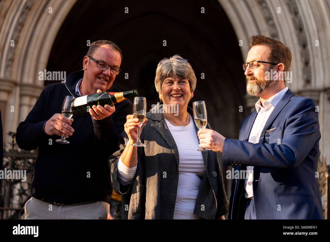 Corrine Durber, with her husband Colin (left) and her solicitor David ...