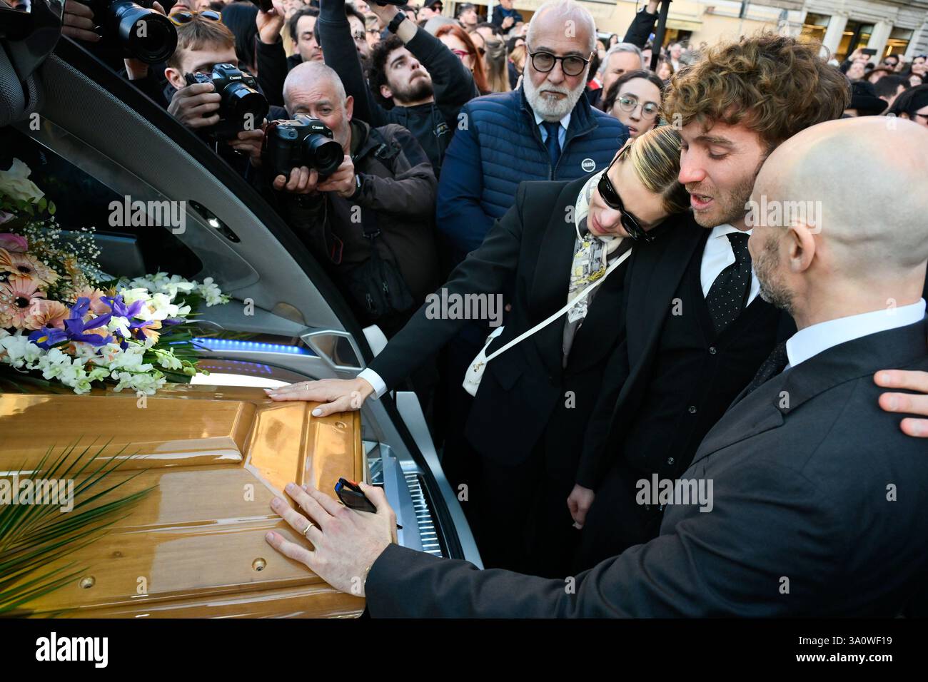 Rome, Eleonora Giorgi Funeral. In the photo the exit of the coffin with ...