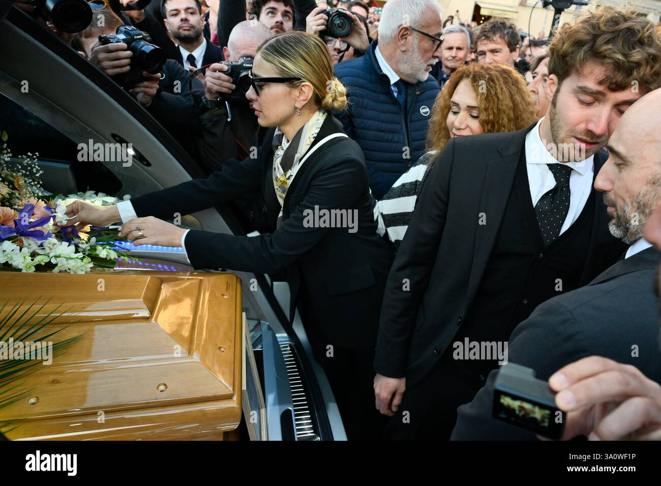 Rome, Eleonora Giorgi Funeral. In the photo the exit of the coffin with ...