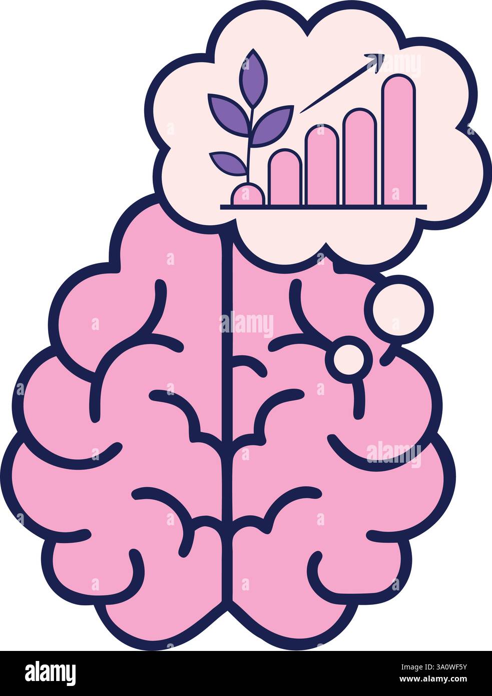 Fixed Mindset Brain Block Stock Vector Image & Art - Alamy