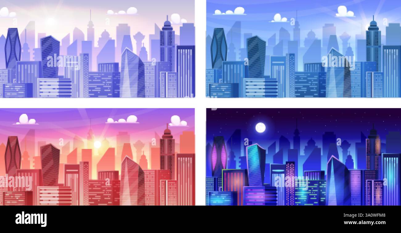 Aerial town cityscape daytime Stock Vector Images - Alamy