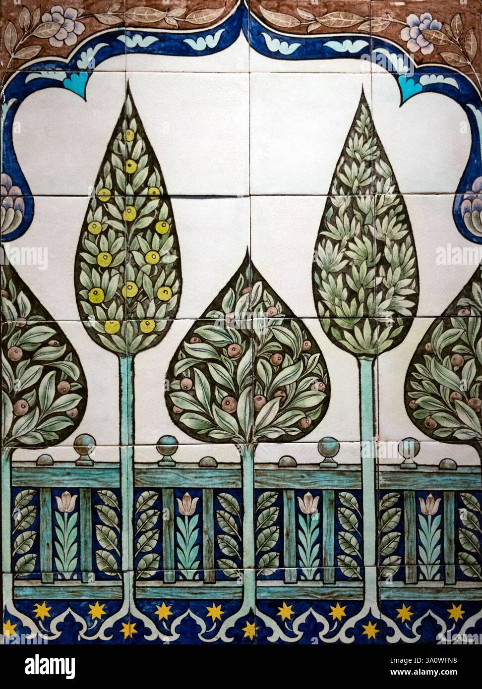 William de Morgan SS Arabia Tiles on display at William Morris Gallery ...