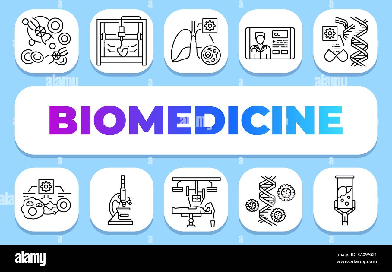 biomedicine text concept. Shablon for presentation and Infographics ...