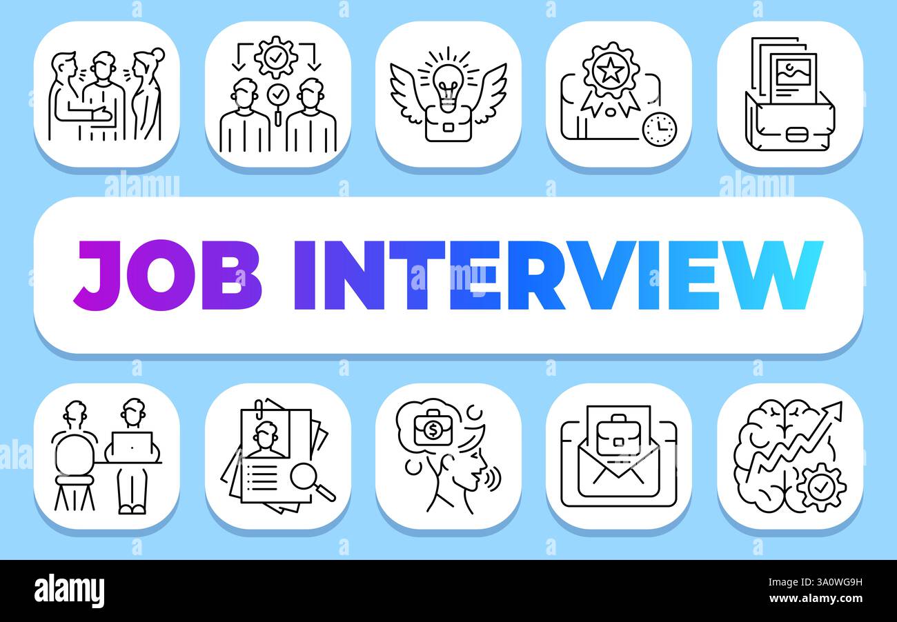 Job interview text concept. Shablon for presentation and Infographics ...