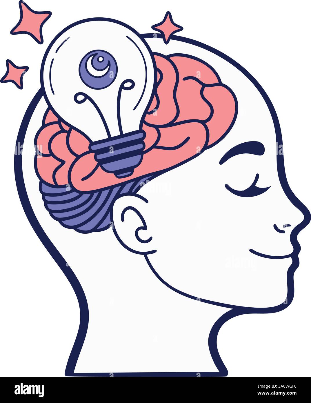 Clear Brain with Creativity Stock Vector Image & Art - Alamy