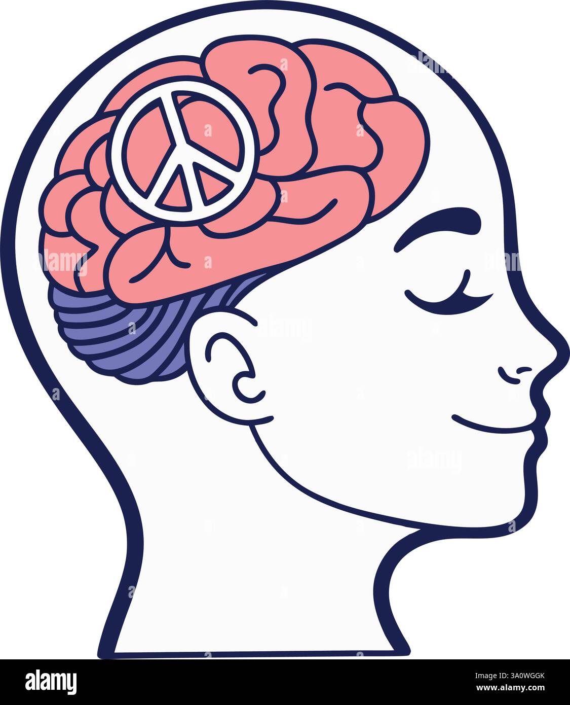 Thought peaceful Stock Vector Images - Alamy