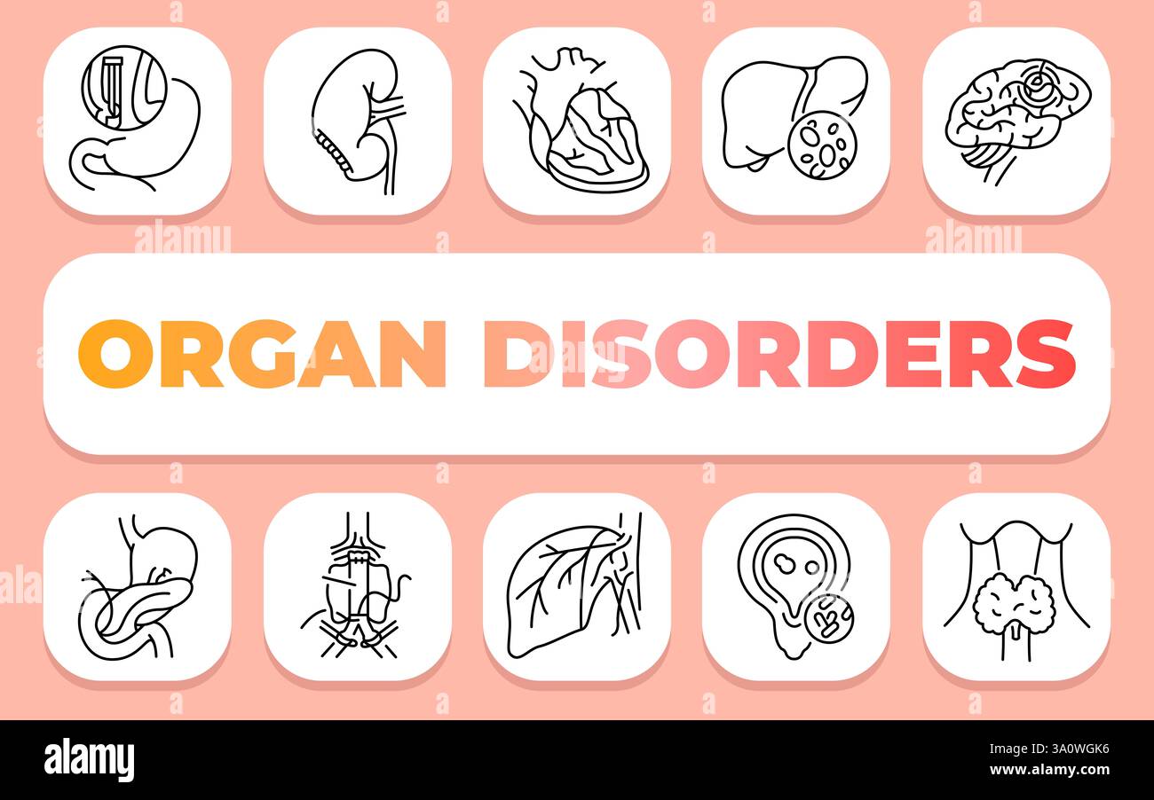 organ disorders text concept. Shablon for presentation and Infographics ...