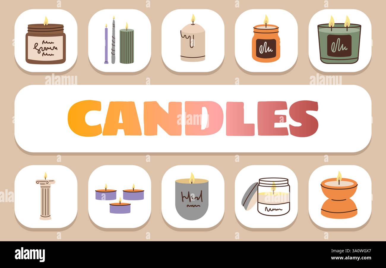 candles text concept. Shablon for presentation and Infographics ...