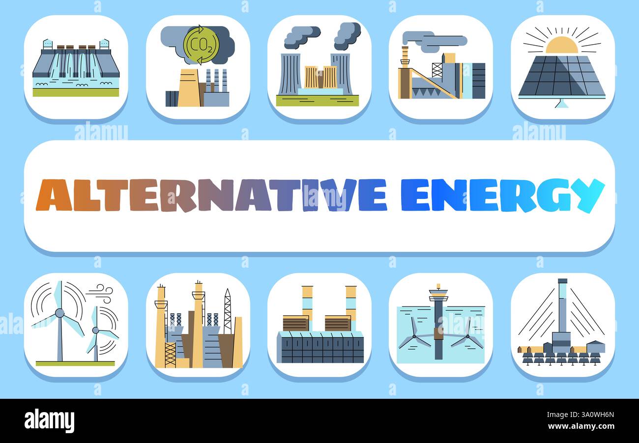 alternative energy text concept. Shablon for presentation and ...