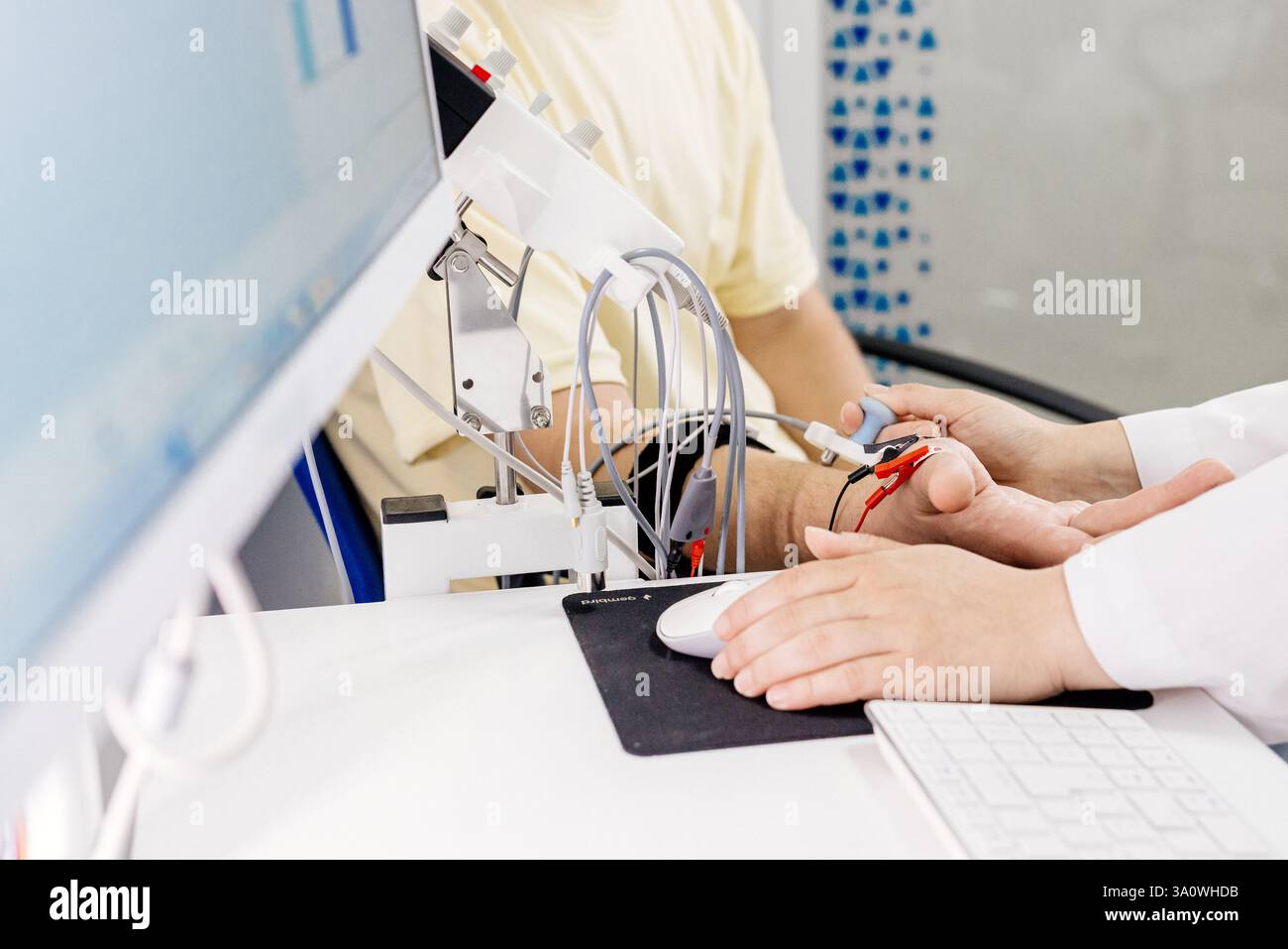 Electromyography for testing patient nerve activity. A modern medical ...