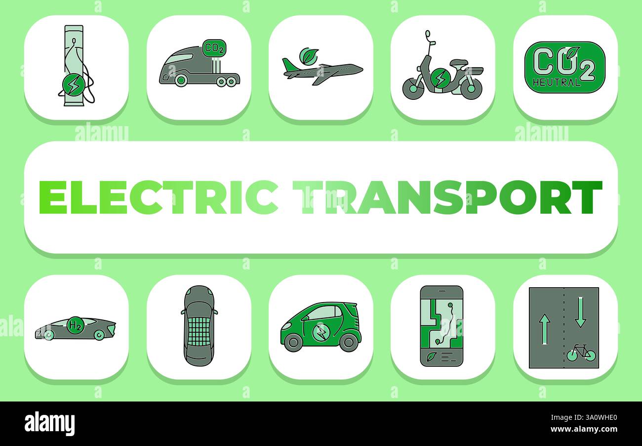 electric transport text concept. Shablon for presentation and ...