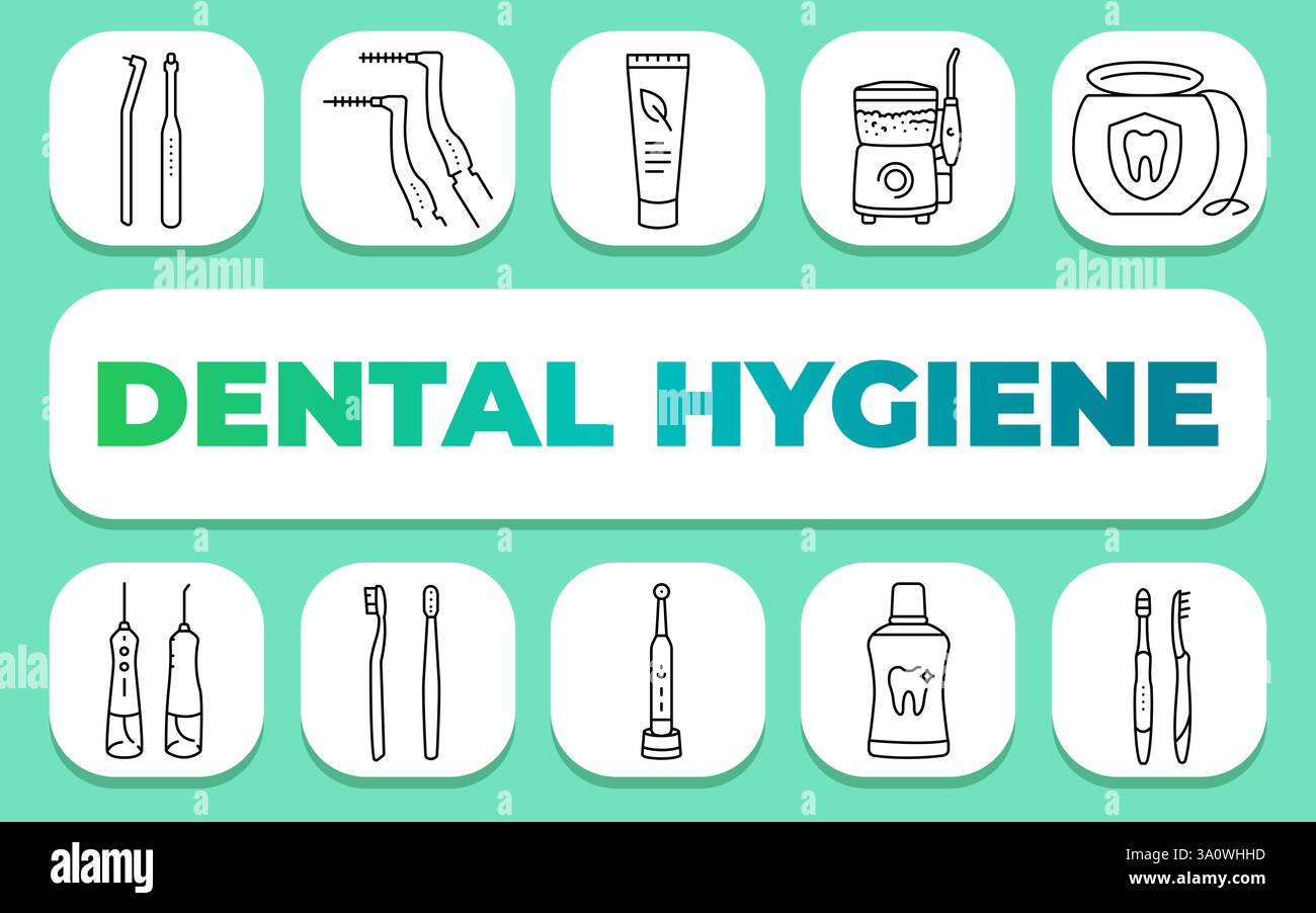 Dental hygiene text concept. Shablon for presentation and Infographics ...