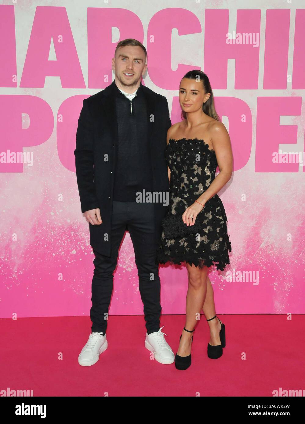 London, UK. 04th Mar, 2025. Jarrod Bowen and Dani Dyer at the "Marching ...