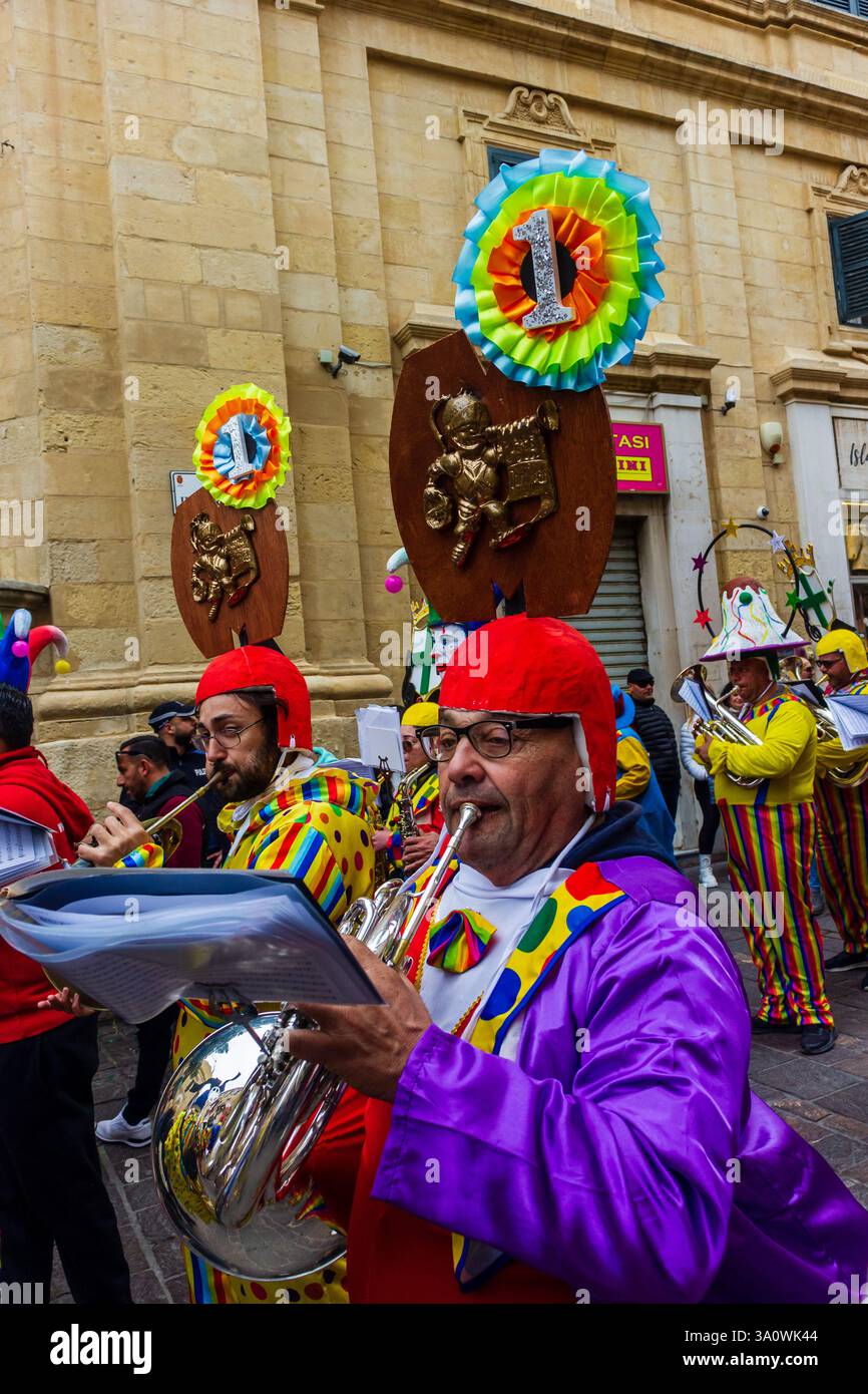 VALLETTA, MALTA - March 2nd, 2025 - Colorful Parade Featuring ...