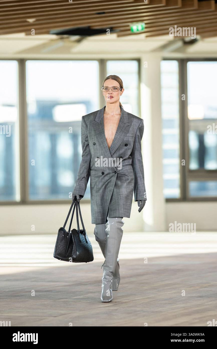 Model Natalia Vodianova presents a creation by Stella McCartney for the ...
