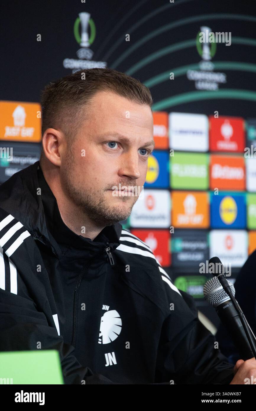 Copenhagen, Denmark. 05th Mar, 2025. F.C. Copenhagen's head coach Jacob ...