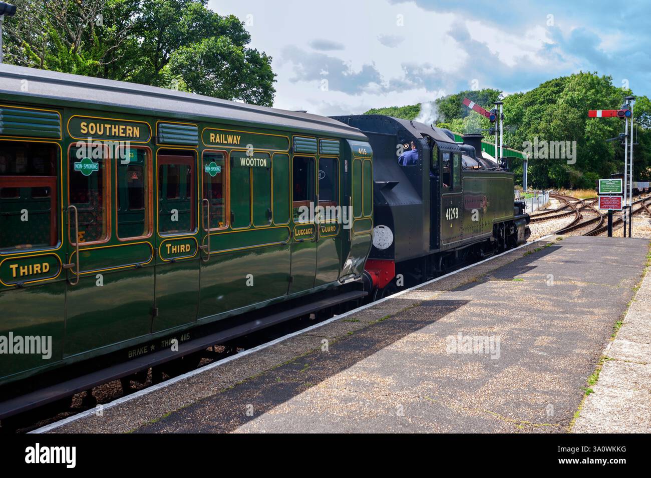 Ivatt Class 2, 41298 tank engine waiting to haul a train out of ...