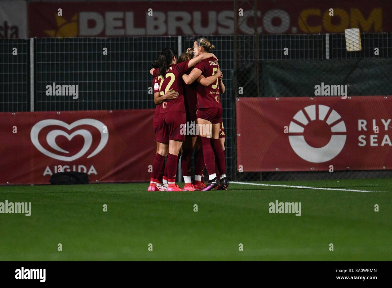 Alayah Pilgrim of A.S. Roma Femminile celebrates after scoring the goal ...