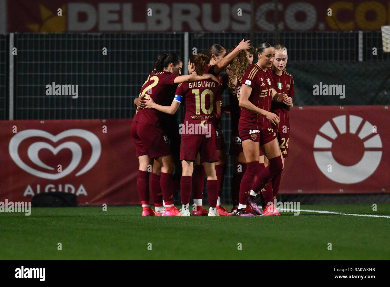 Alayah Pilgrim of A.S. Roma Femminile celebrates after scoring the goal ...