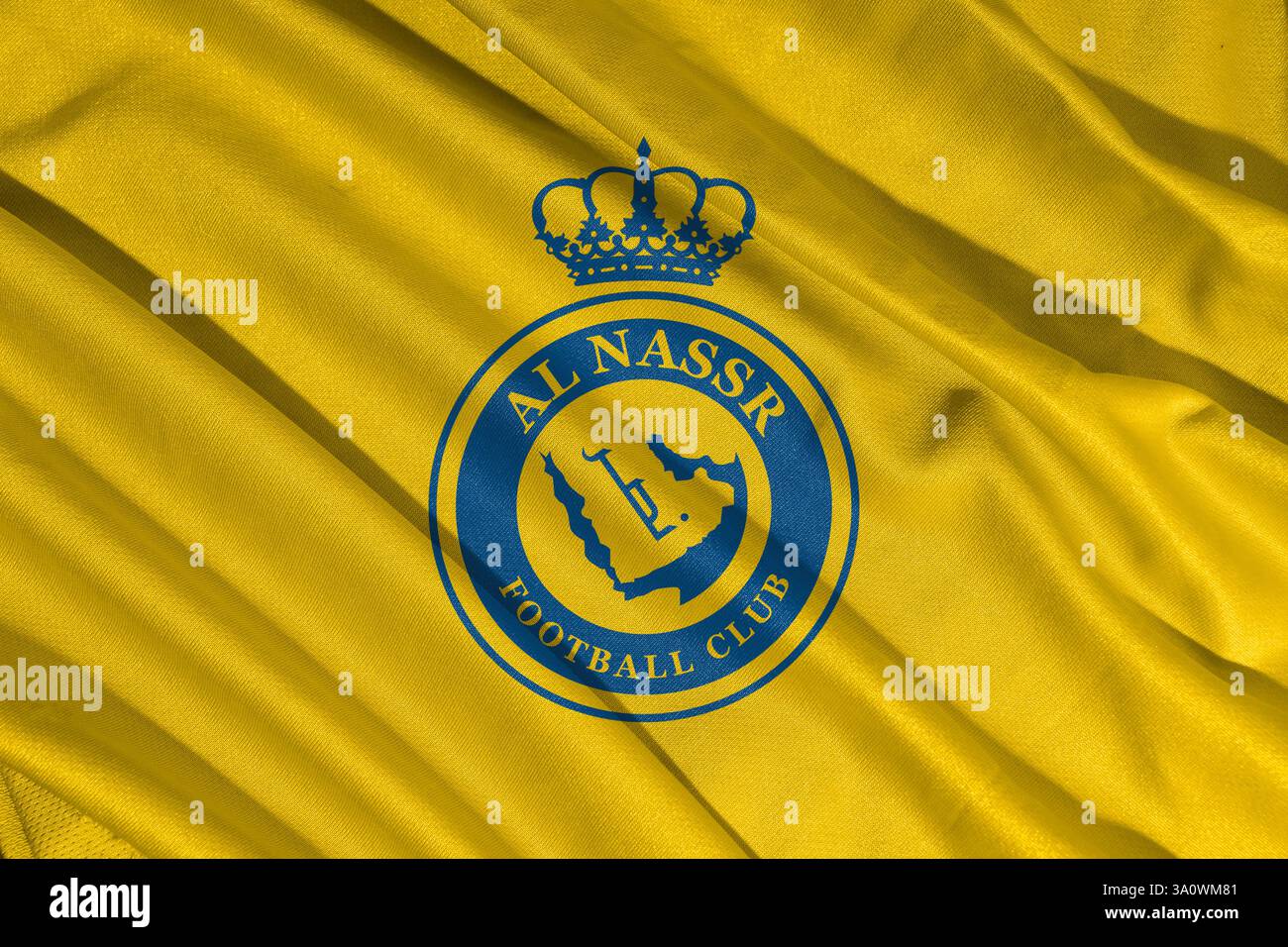 pringsewu, lampung; March 6, 2025; selective focus texture logo flag of ...
