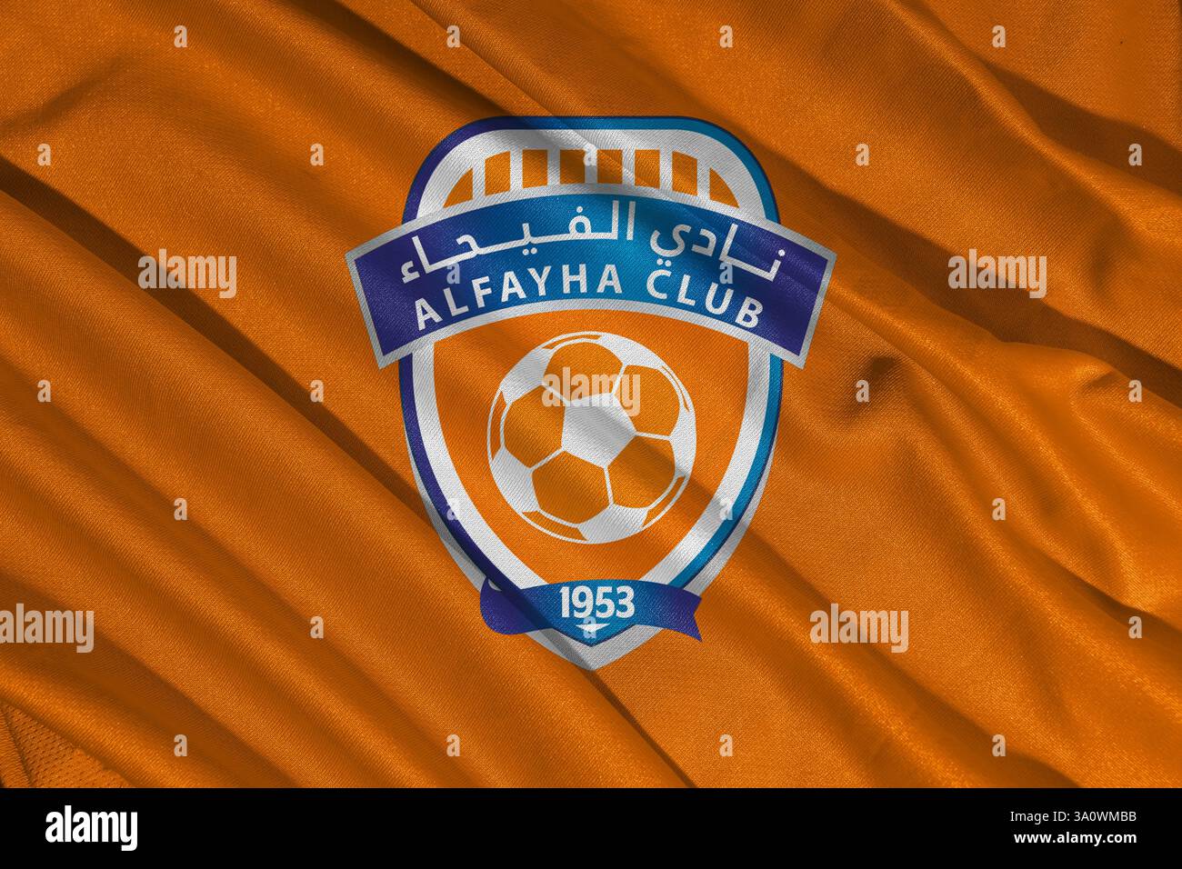 pringsewu, lampung; March 6, 2025; selective focus texture logo flag of ...