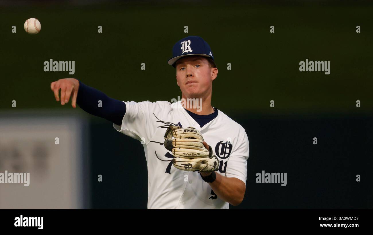 Rice infielder Michael Zito (7) during an NCAA baseball game against ...