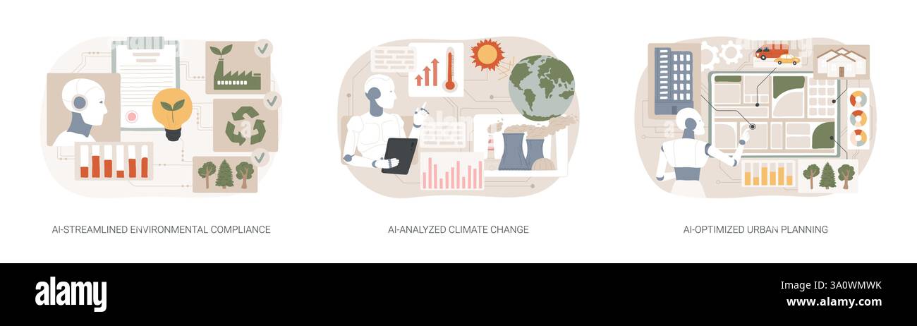 AI tools for Environmental Management abstract concept vector ...