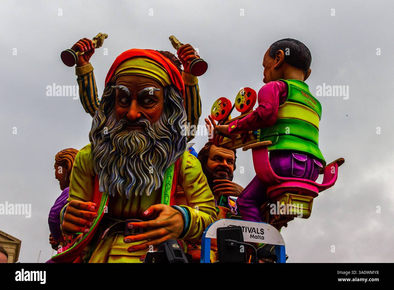 VALLETTA, MALTA - March 2nd, 2025 - Colorful Carnival Float Featuring ...