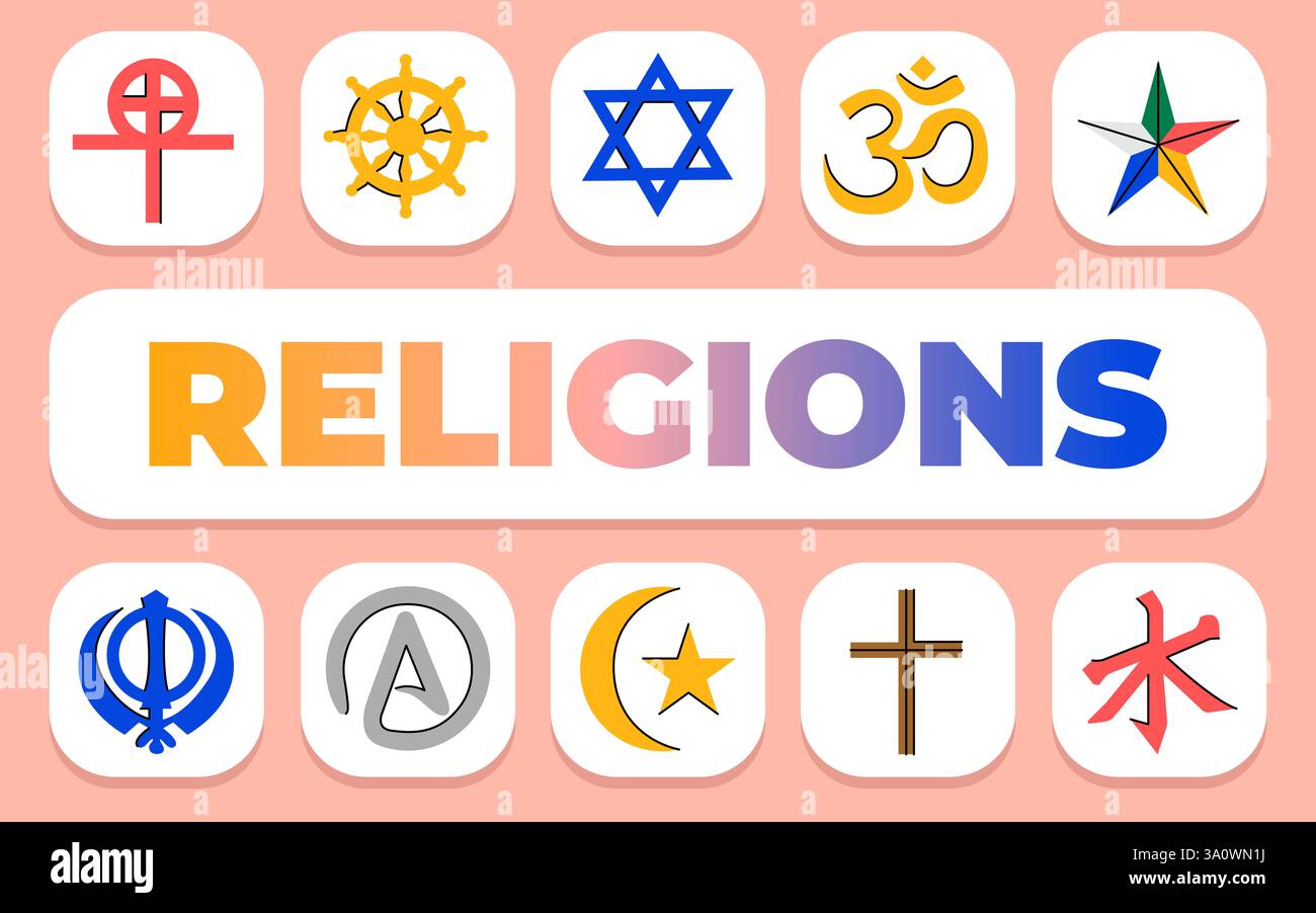 religions text concept. Shablon for presentation and Infographics ...