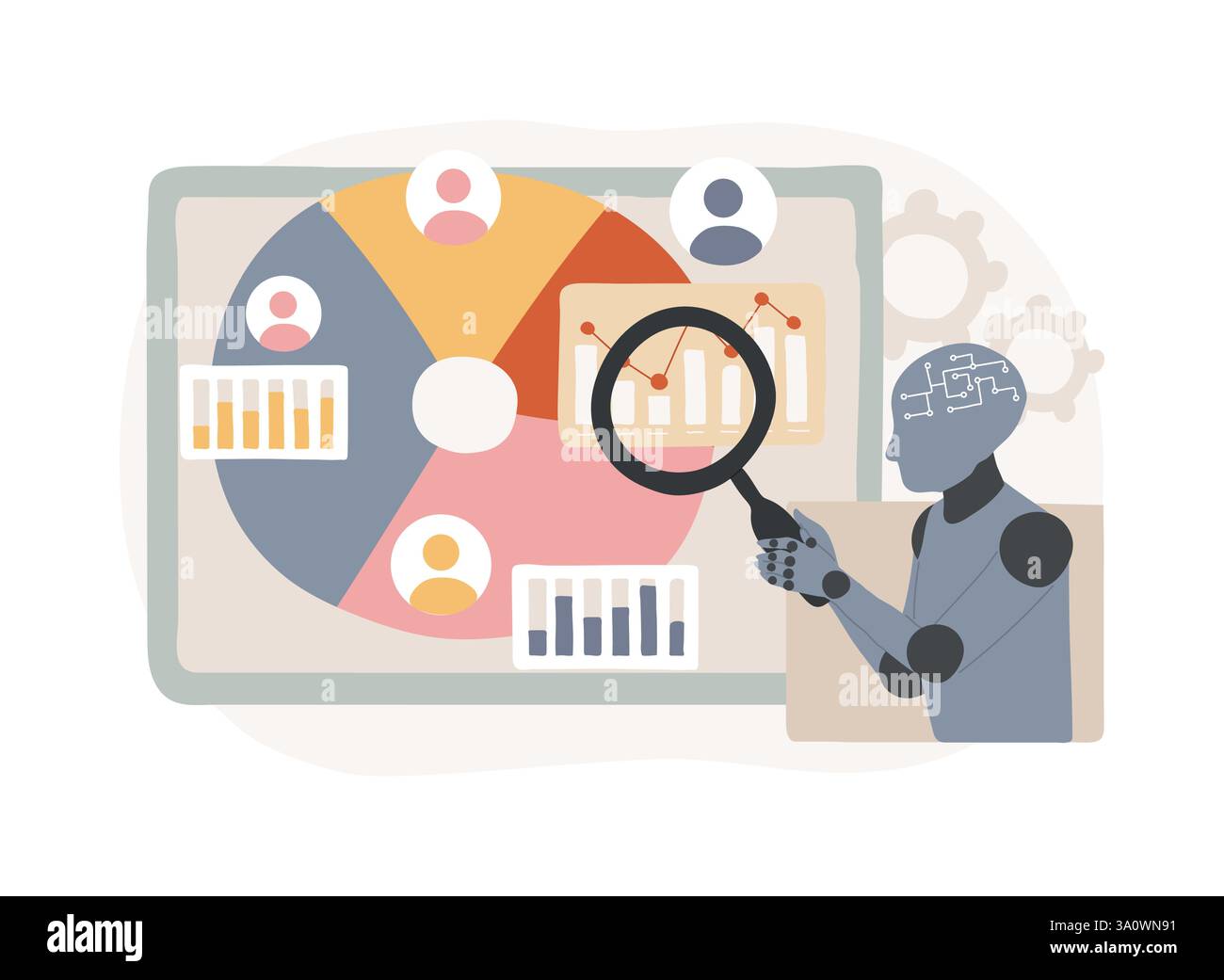 AI-Analyzed Competitor Analysis abstract concept vector illustration ...