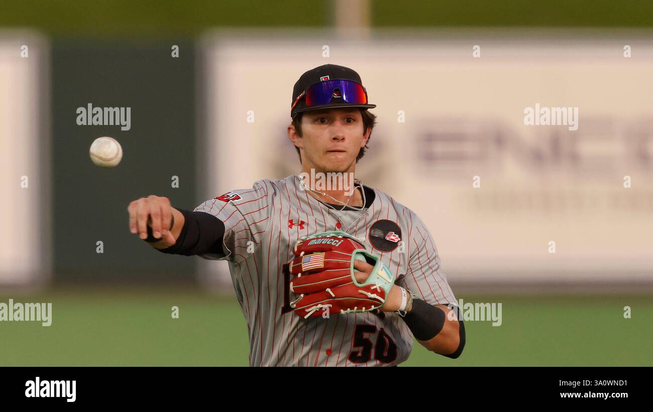 Lamar infielder Connor Kaiser (50) during an NCAA baseball game against ...