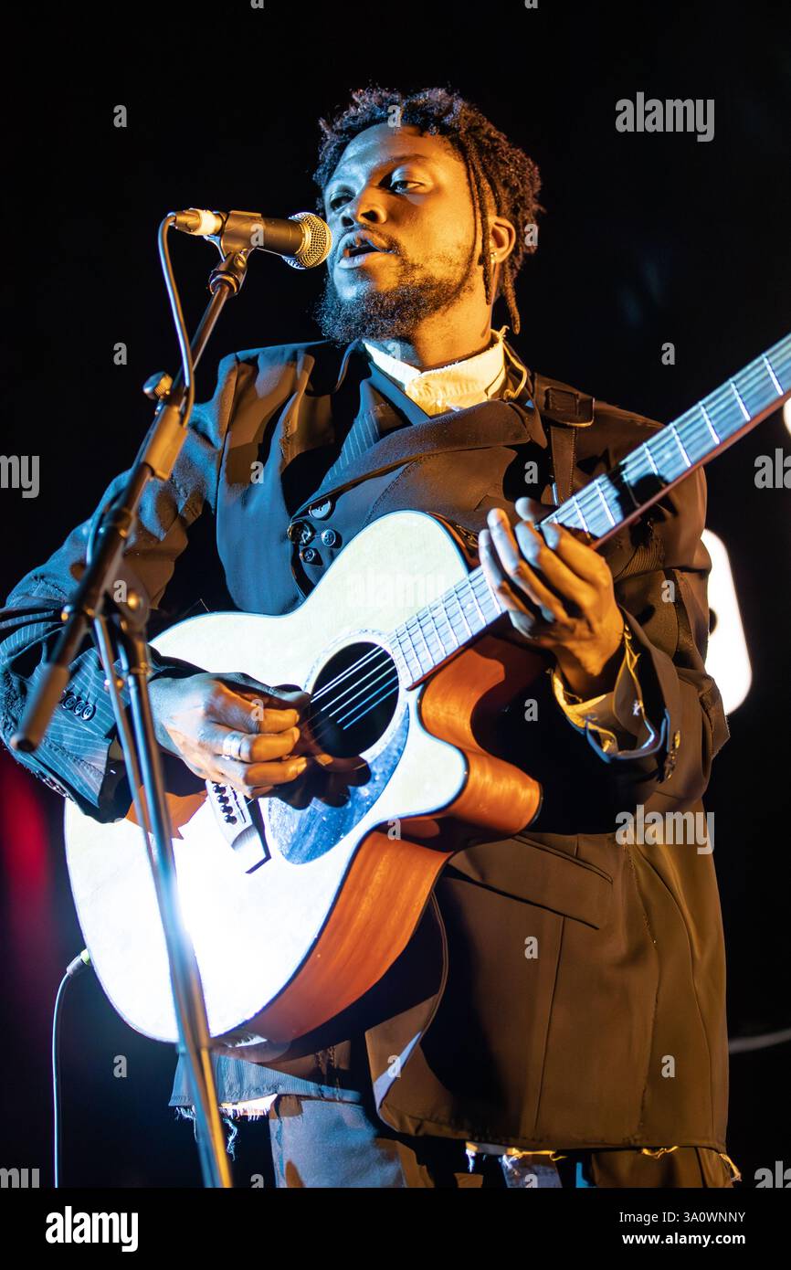 Milan Italy. 03th mar 2025. The English singer-songwriter J APPIAH performs live on stage at ...