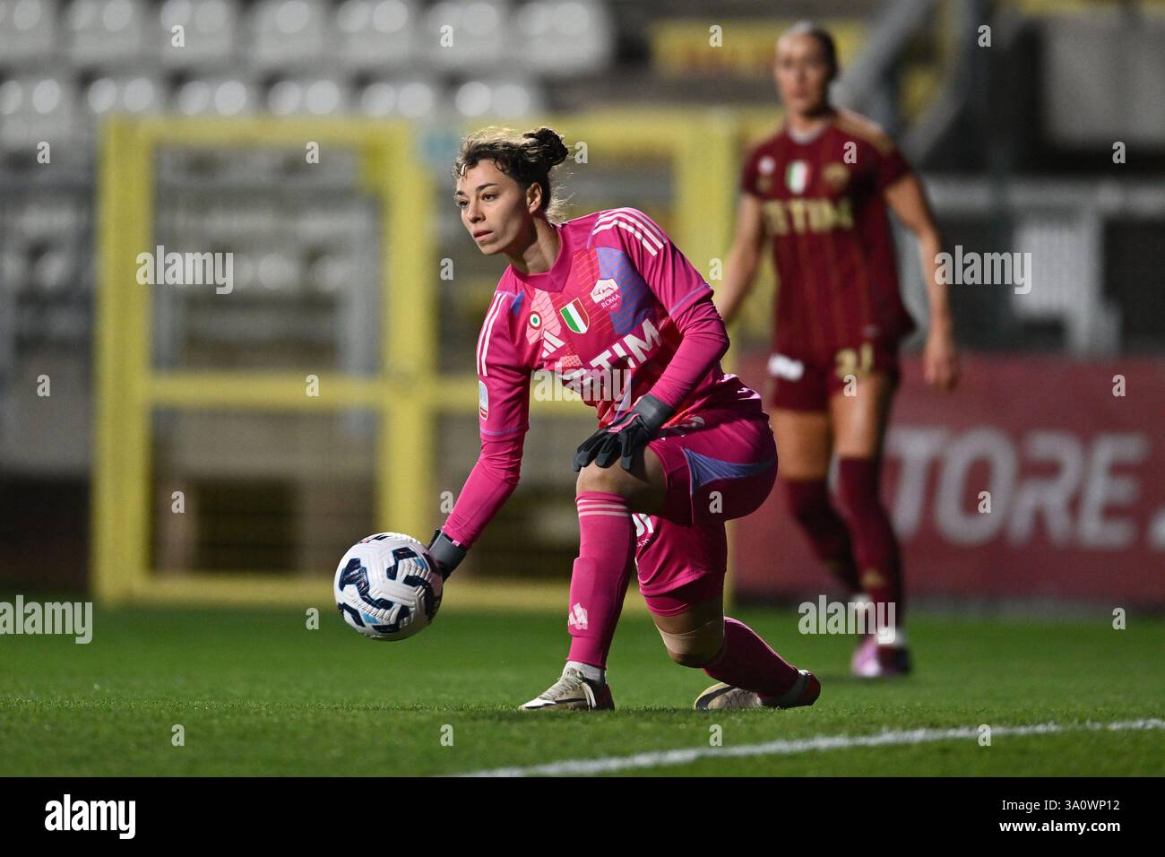 Camelia Ceasar of A.S. Roma Femminile is in action during the semi ...