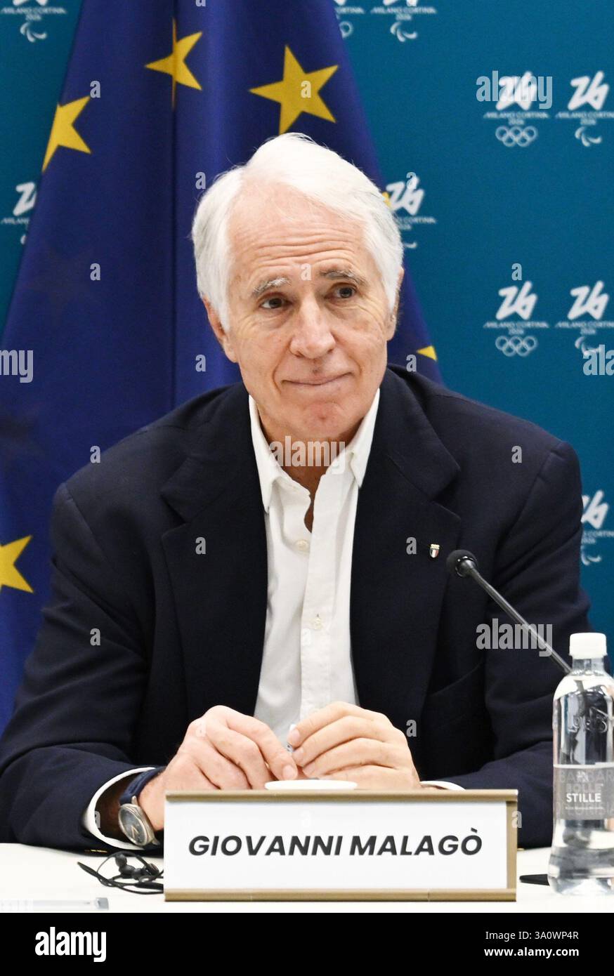 Milan, . 04th Mar, 2024. Milan, Italy ONE YEAR TO GO PARALYMPIC WINTER ...