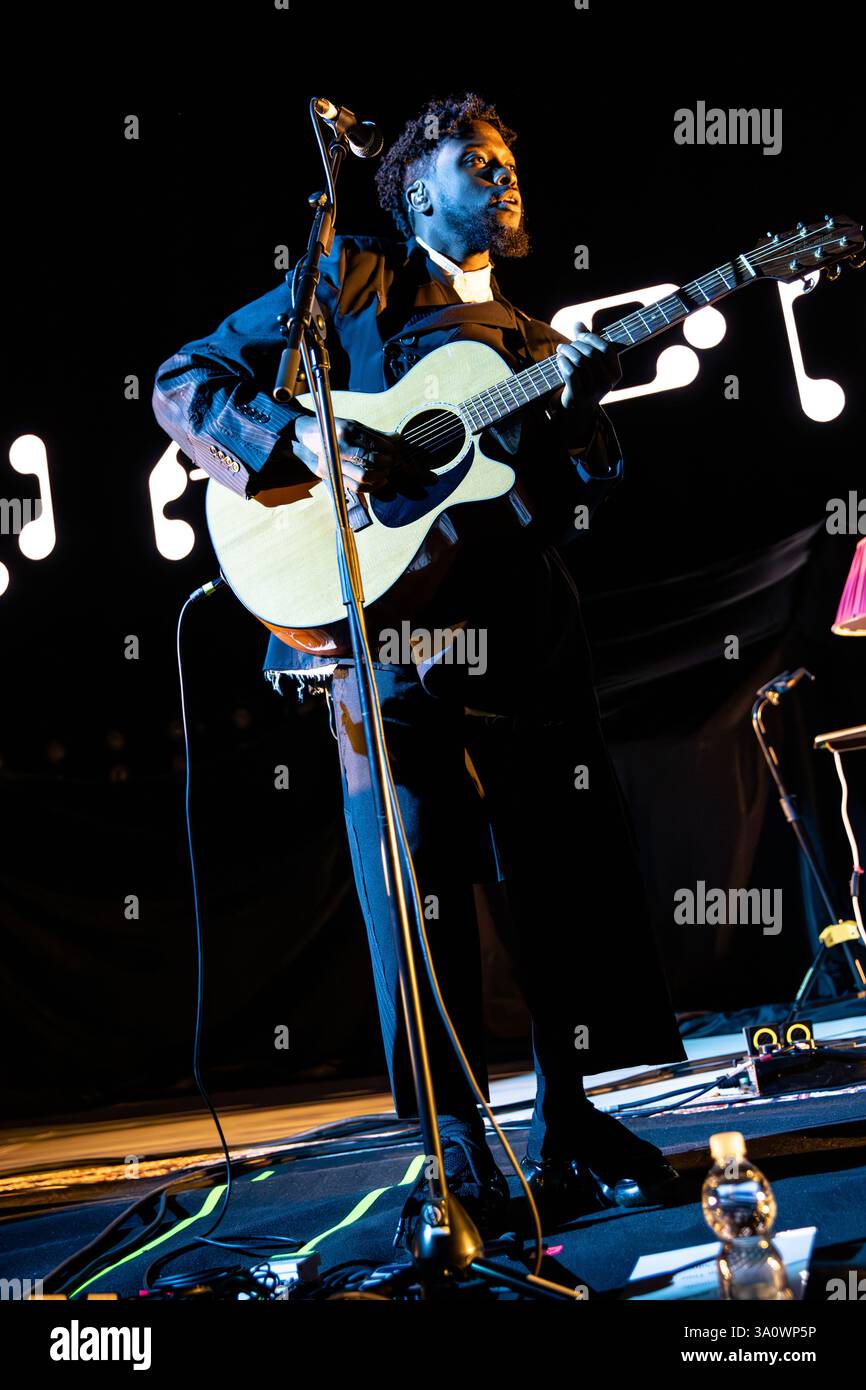 Milan Italy. 03th mar 2025. The English singer-songwriter J APPIAH performs live on stage at ...