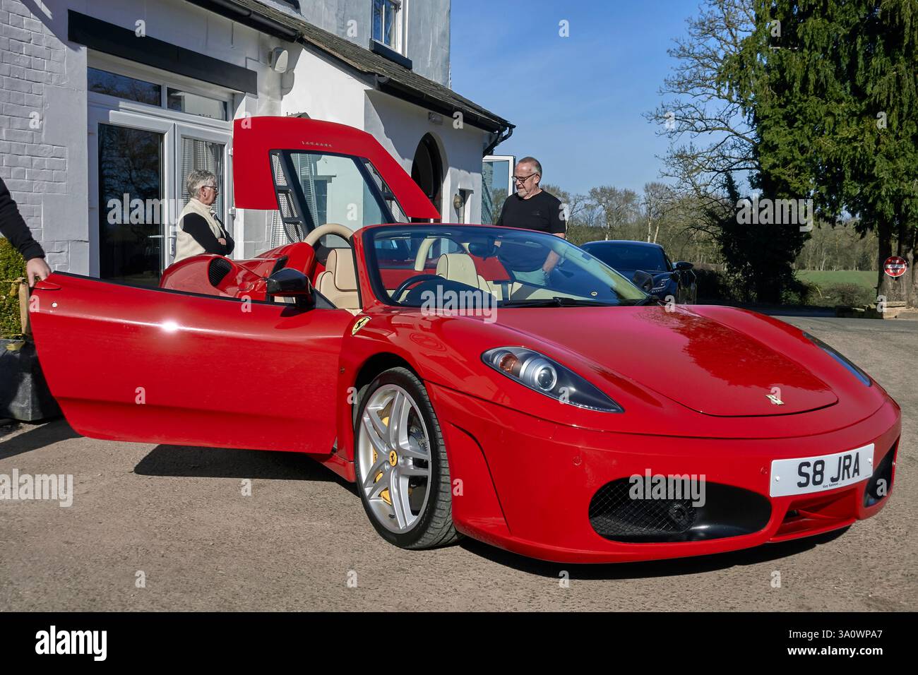 Ferrari F430 F1 spider in Red 2008 sports car Stock Photo - Alamy
