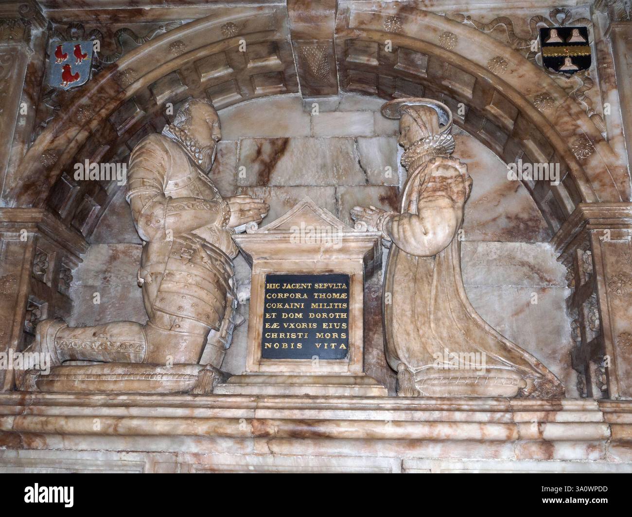 St Oswald's Ashbourne the tomb of Thomas Cokayne (d.1592) and his wife ...