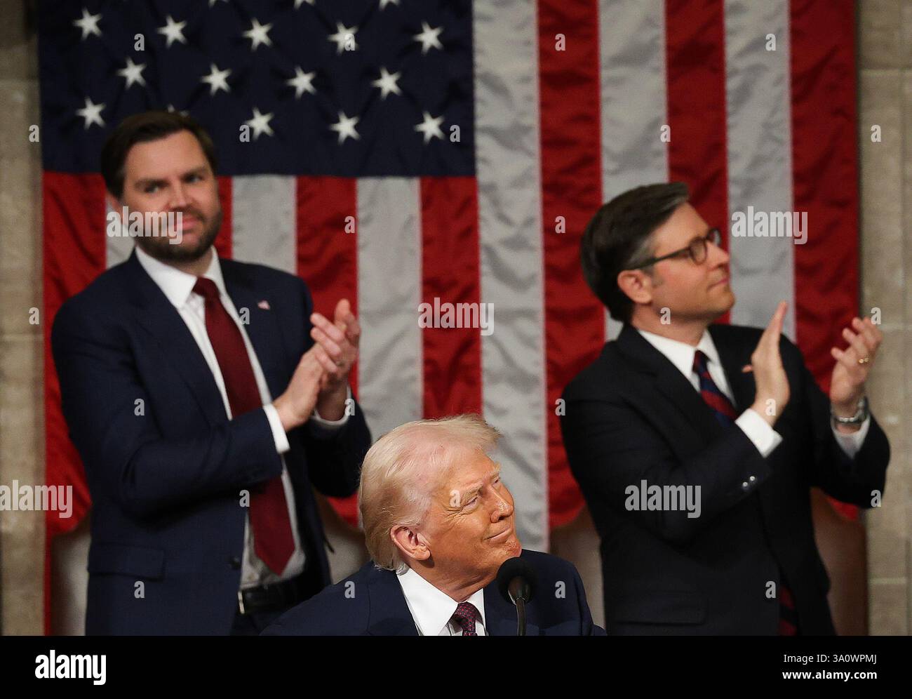 WASHINGTON, DC - MARCH 04: U.S. President Donald Trump addresses a ...