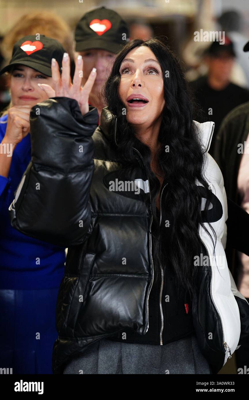 Cher at a public appearance for Cher Visits God s Love We Deliver ...