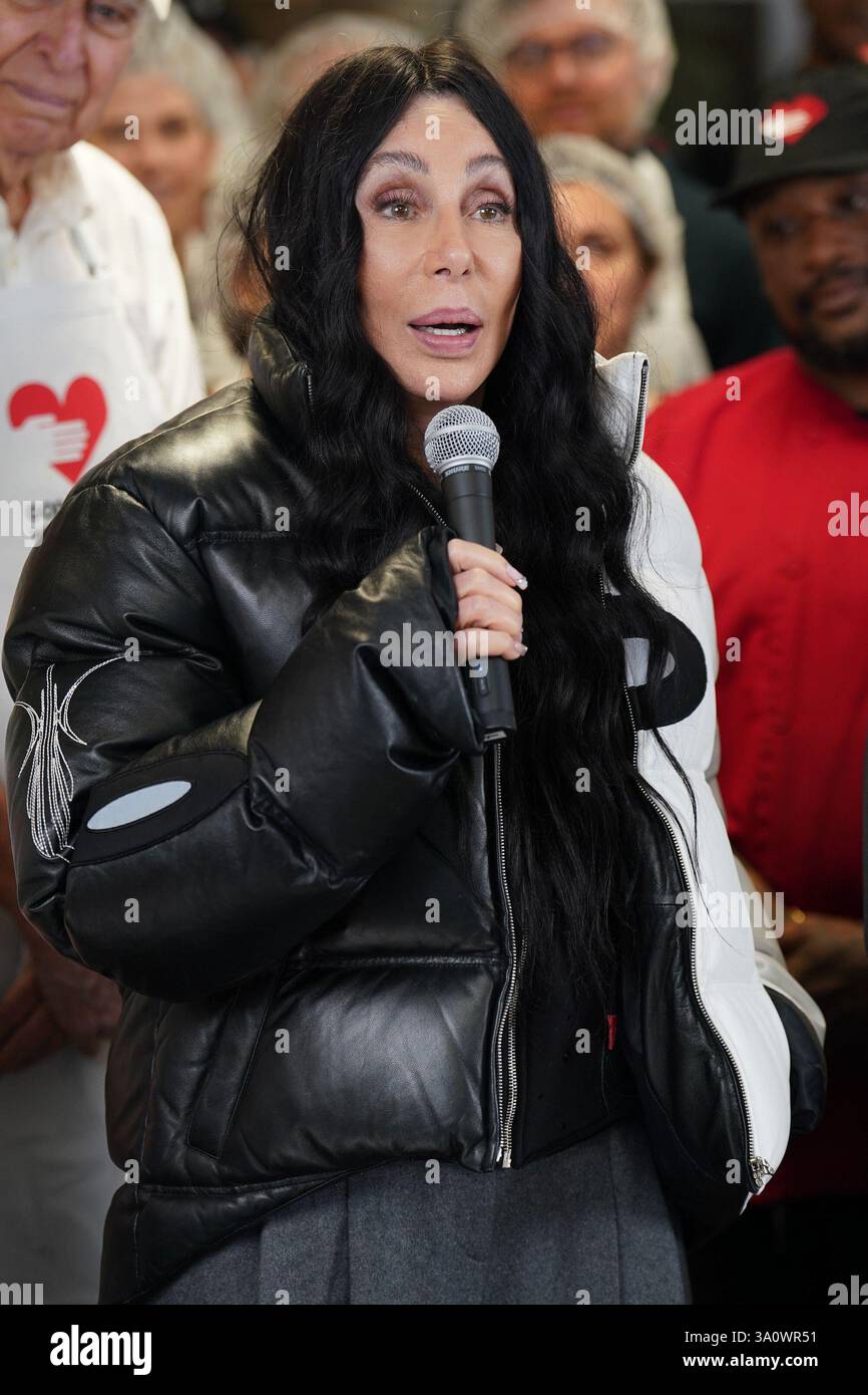 Cher at a public appearance for Cher Visits God s Love We Deliver ...