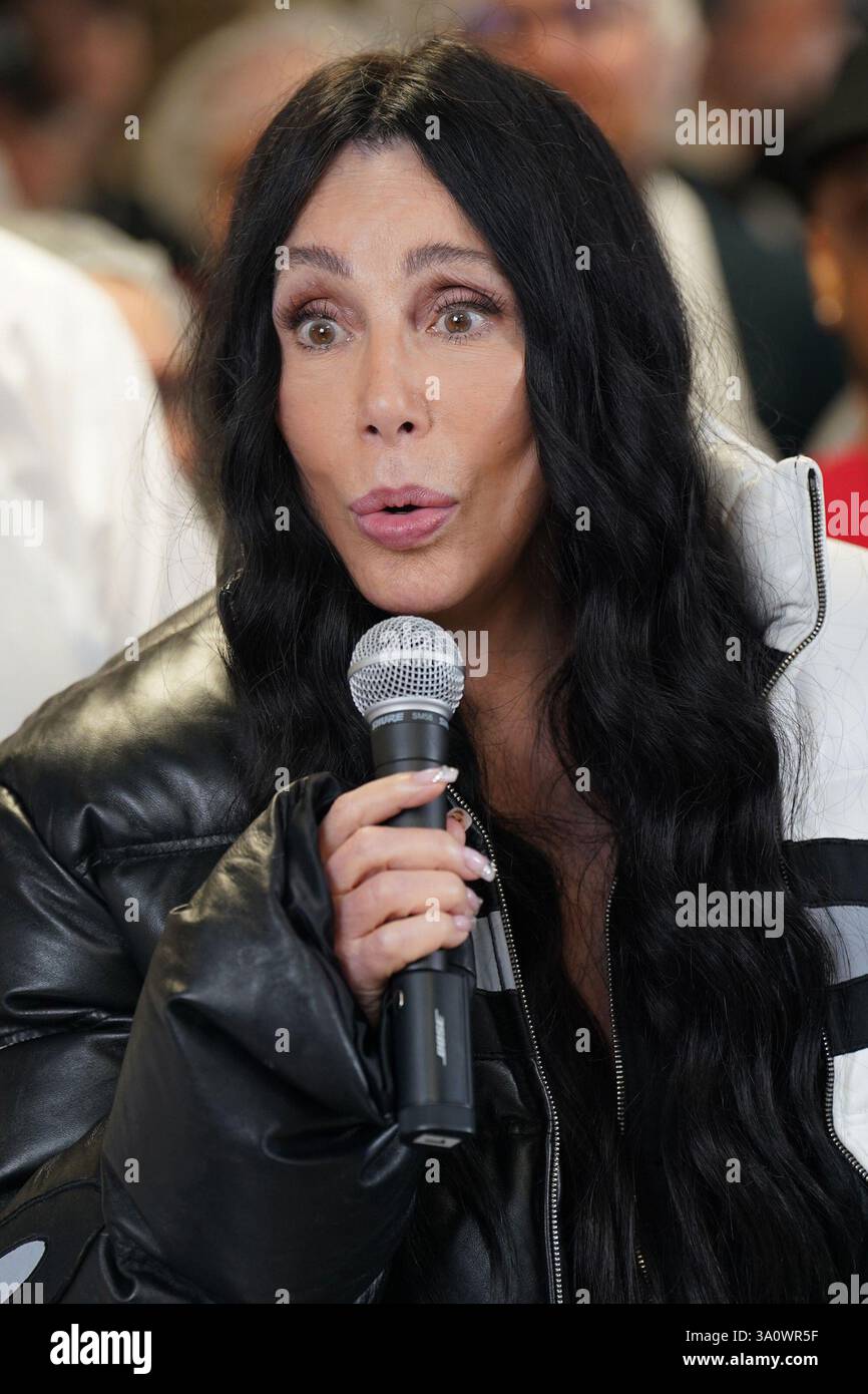 Cher at a public appearance for Cher Visits God s Love We Deliver ...