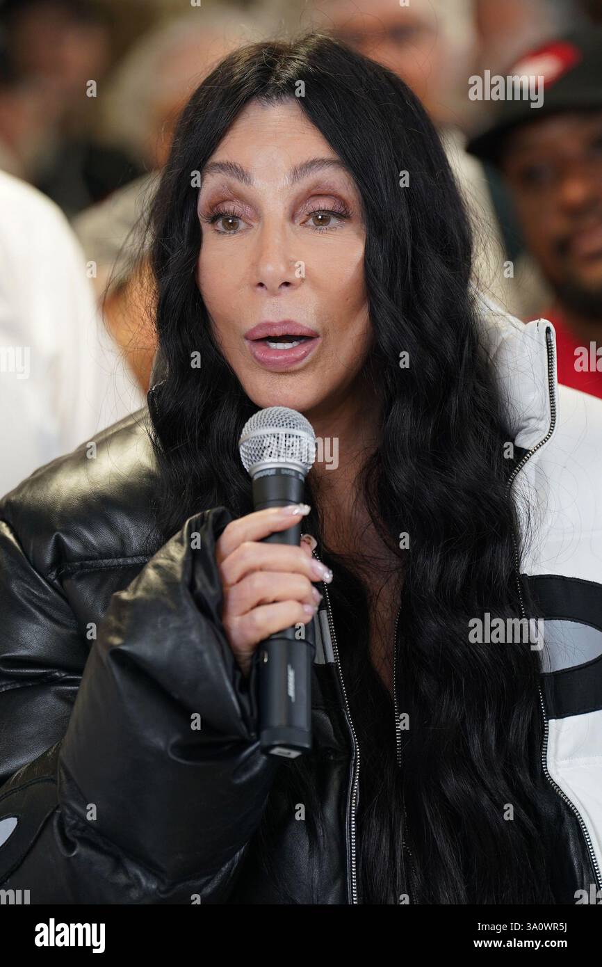 Cher at a public appearance for Cher Visits God s Love We Deliver ...