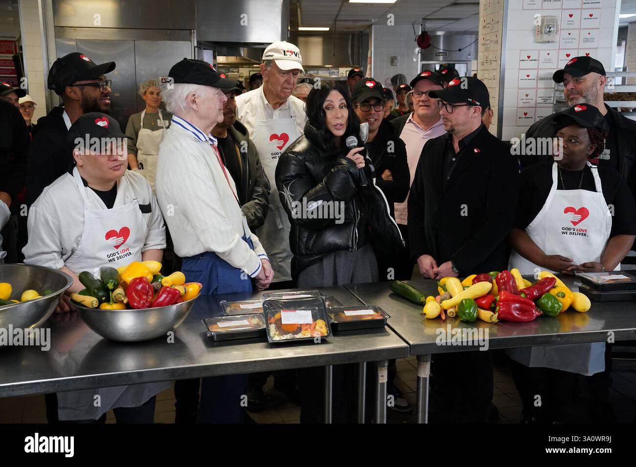 Cher at a public appearance for Cher Visits God s Love We Deliver ...