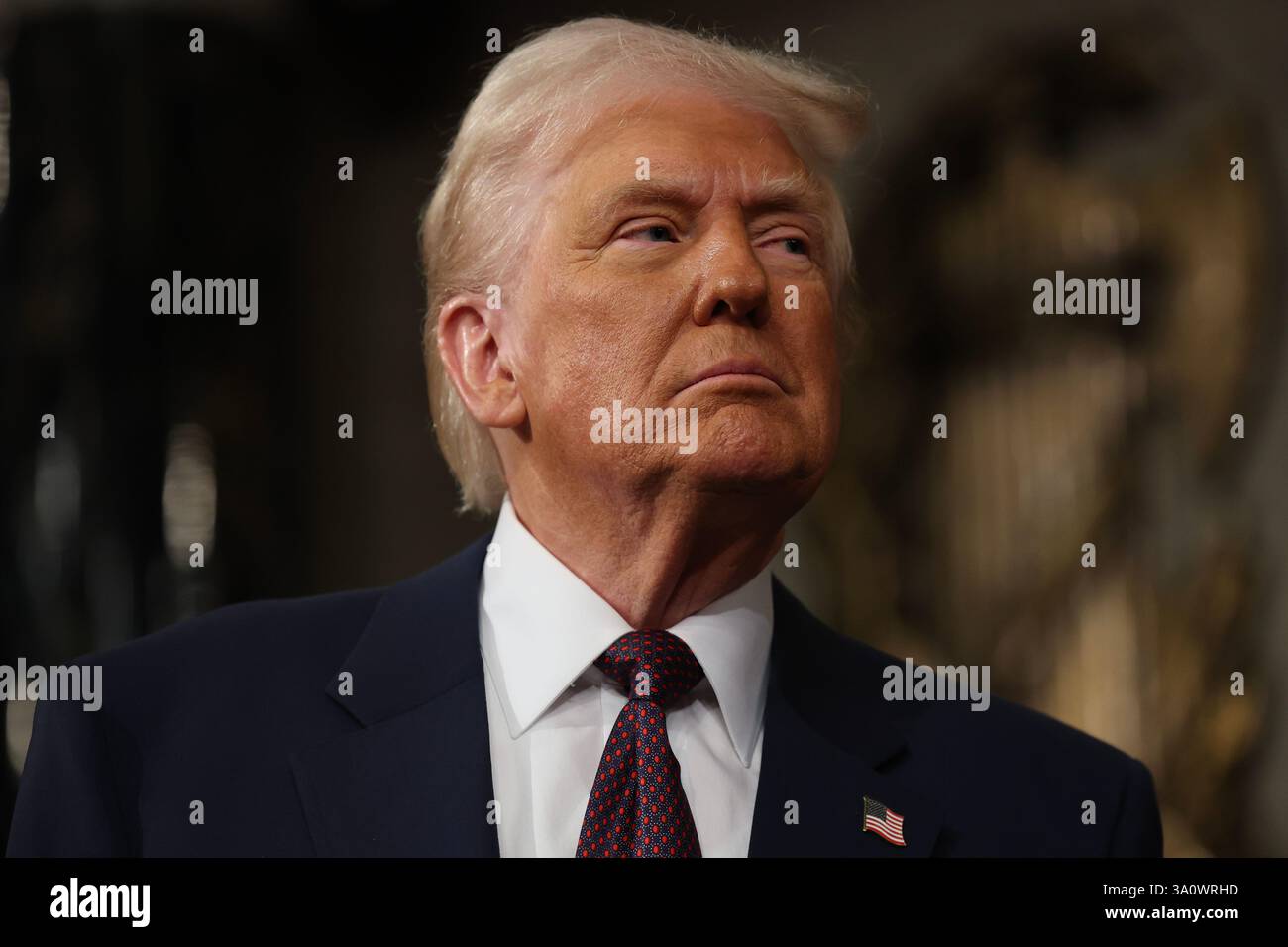 WASHINGTON, DC - MARCH 04: U.S. President Donald Trump addresses a ...