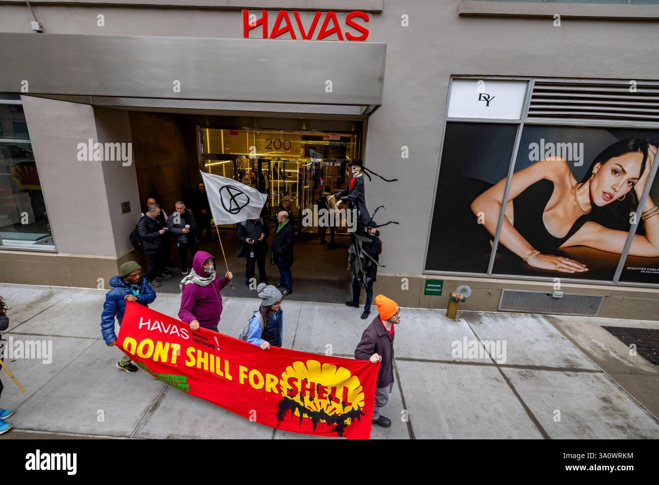 NEW YORK, NEW YORK - MARCH 5: Members of the climate activist group ...